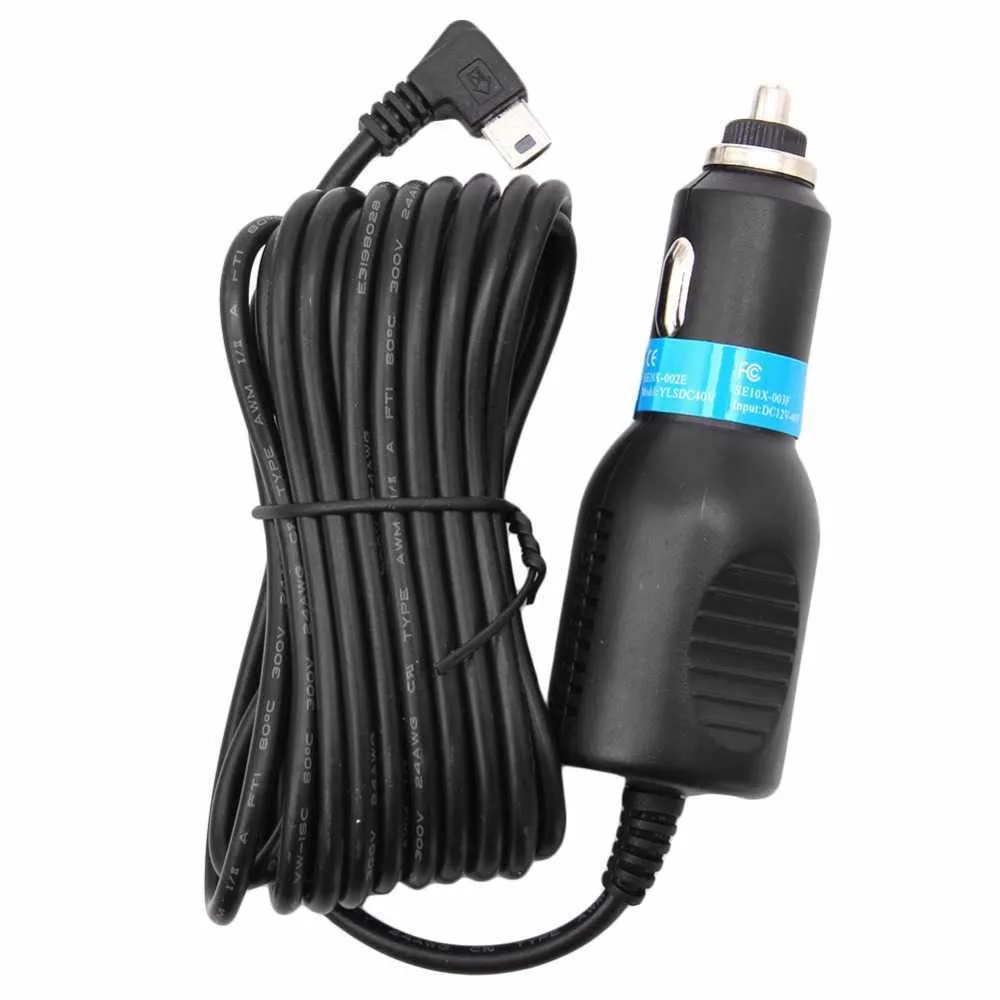5m Mini USB Car Charger - DC 5V 2.5A/2A Power Adapter Cable for GPS ...