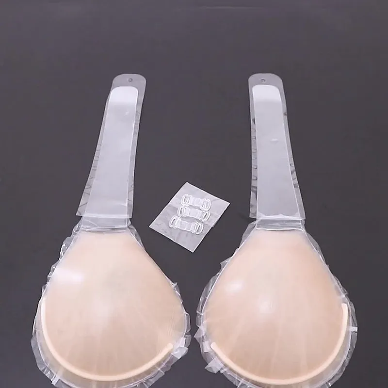 Adhesive Push-Up Bra - Plus Size Backless Strapless Silicone Bra for ...