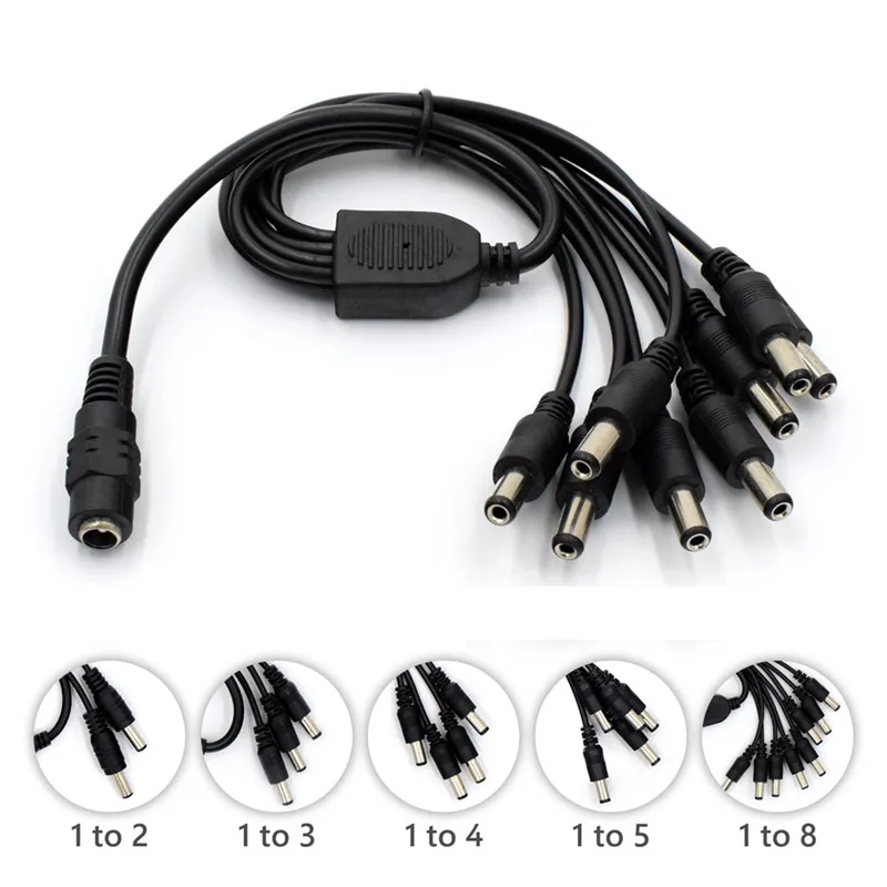 DHgate.com:CCTV Power Splitter Cable - 12V 9V DC Adapter Female to 2/4 ...
