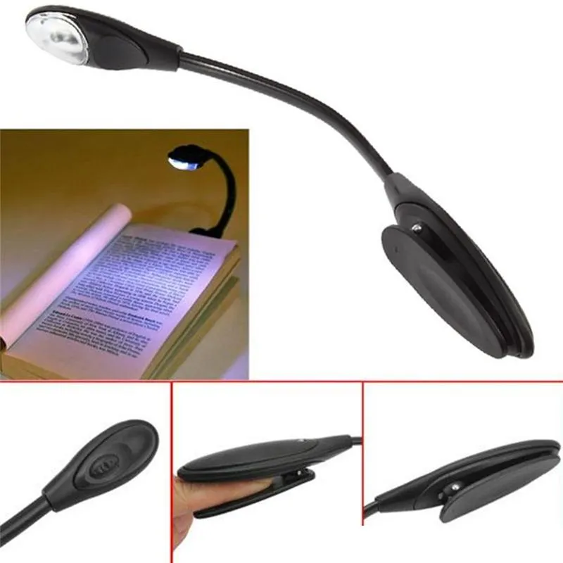 Book Reading Lamps: Mini Clip On LED Book Light Flexible Brightness For ...