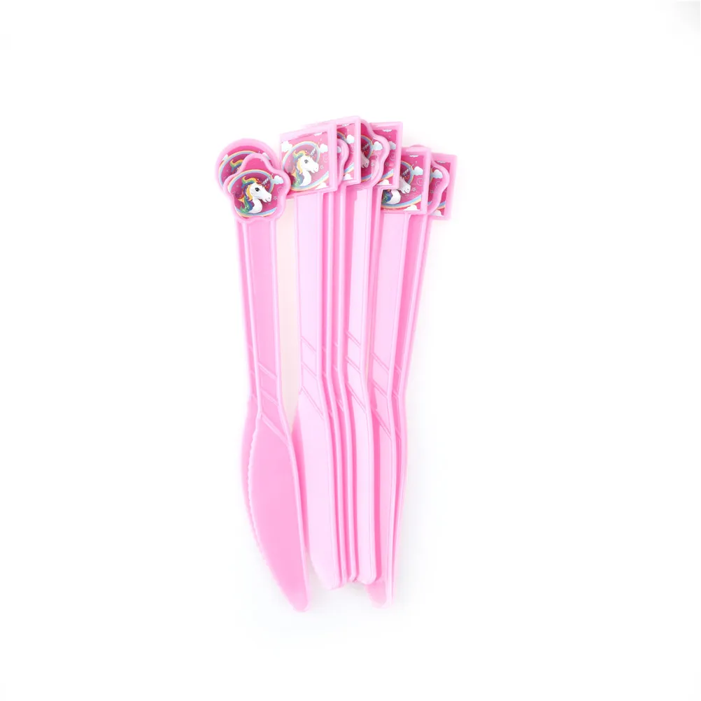 Barbie Cartoon Unicorn Disposable Plastic Knife/Fork/Spoon Kids ...