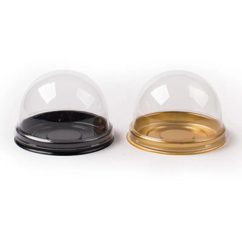Goldene Runde Kuchenboxen, Single Mooncake Tablett, PVC Kisten ...