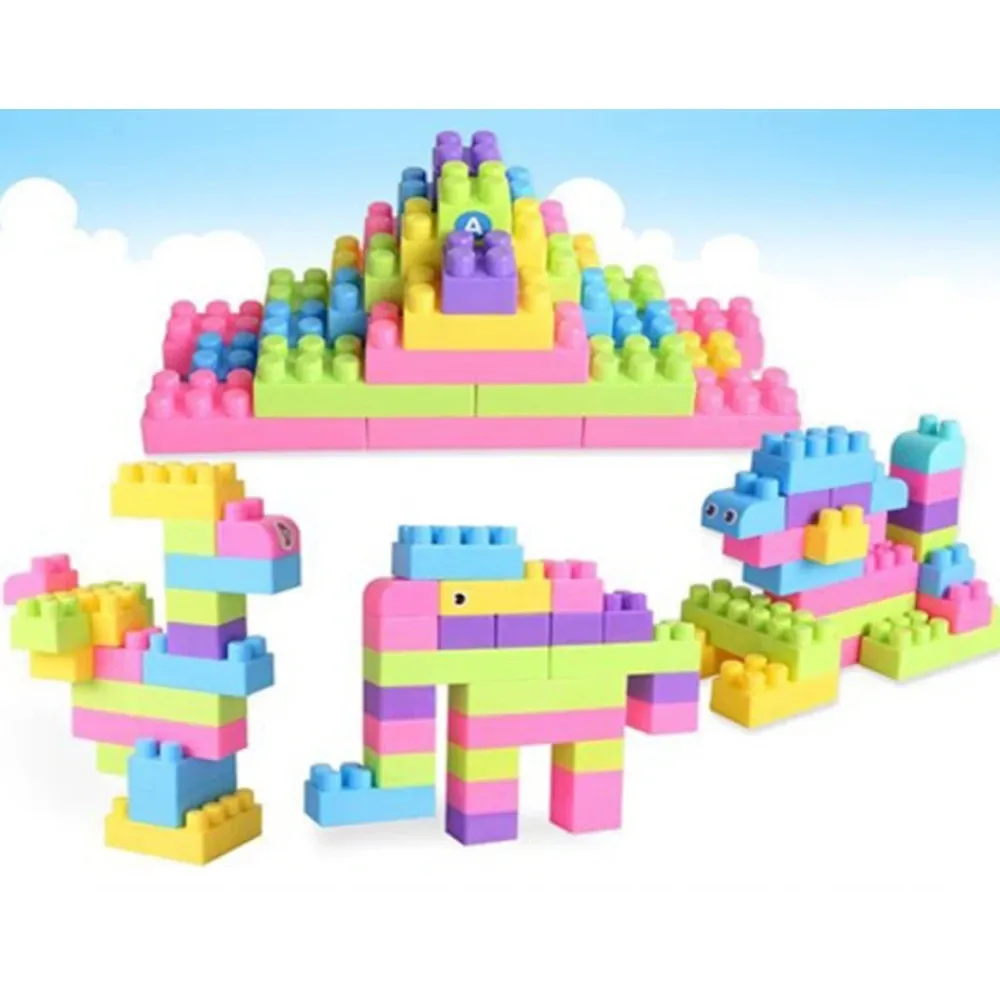 100pcs DIY Children s Assembling Toys Plastic Thickened Large Particles Building Blocks Creative Educational Toys