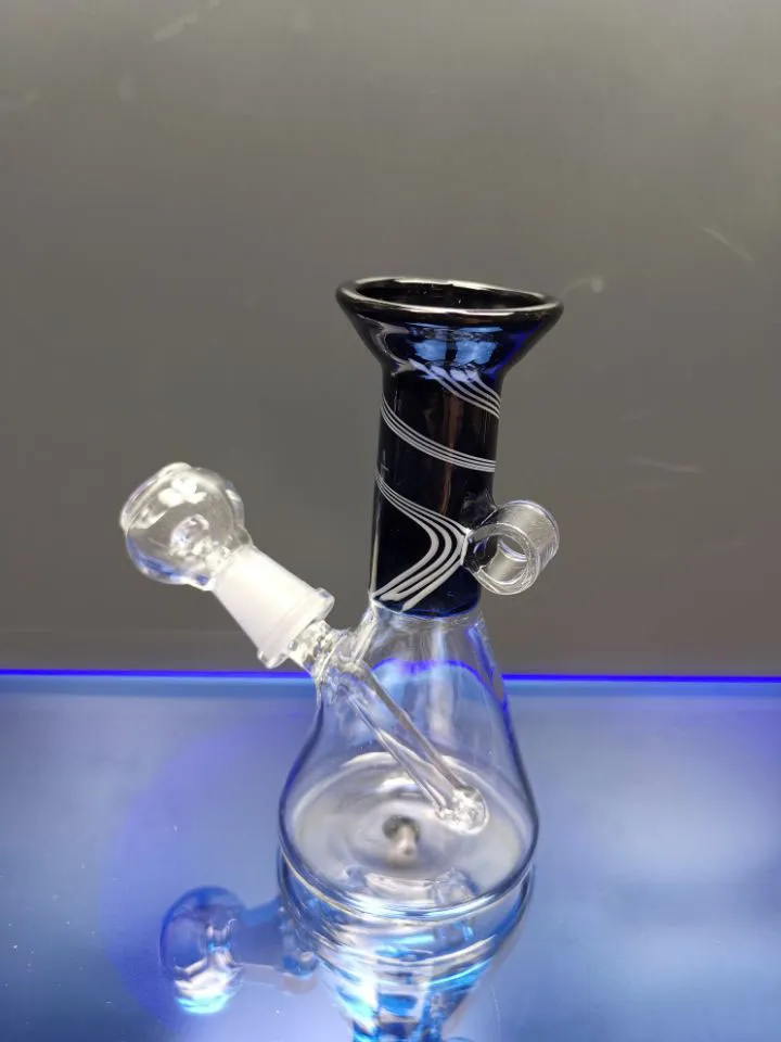 Mini Glass Beaker Bong Dab Rig Water Pipes Bongs Heady Pipe Wax Oil ...