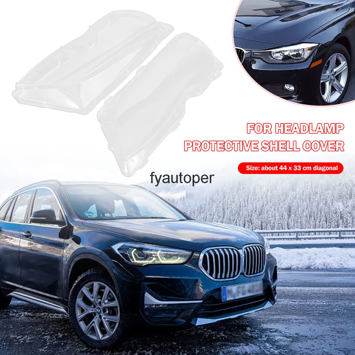 Headlight Lens Cover Set Clear Replacement Headlamp Covers For Car ...