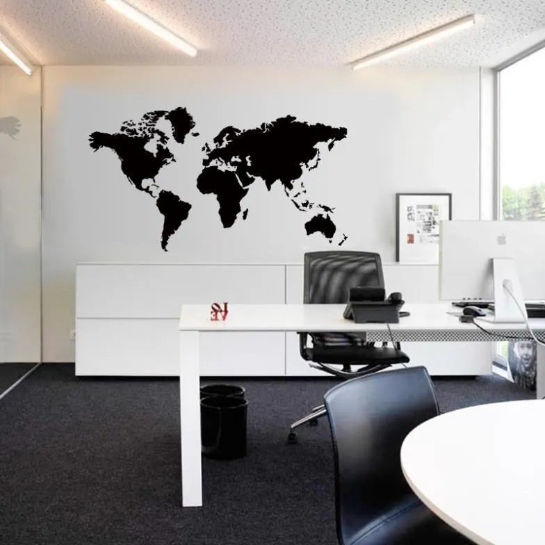World Map Wall Sticker Modern Bedroom Wall Stickers For Living Room ...