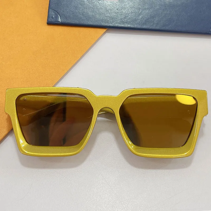 Designer Z1165W Golden Fashion Sunglasses For Men, Templeless, Classic ...