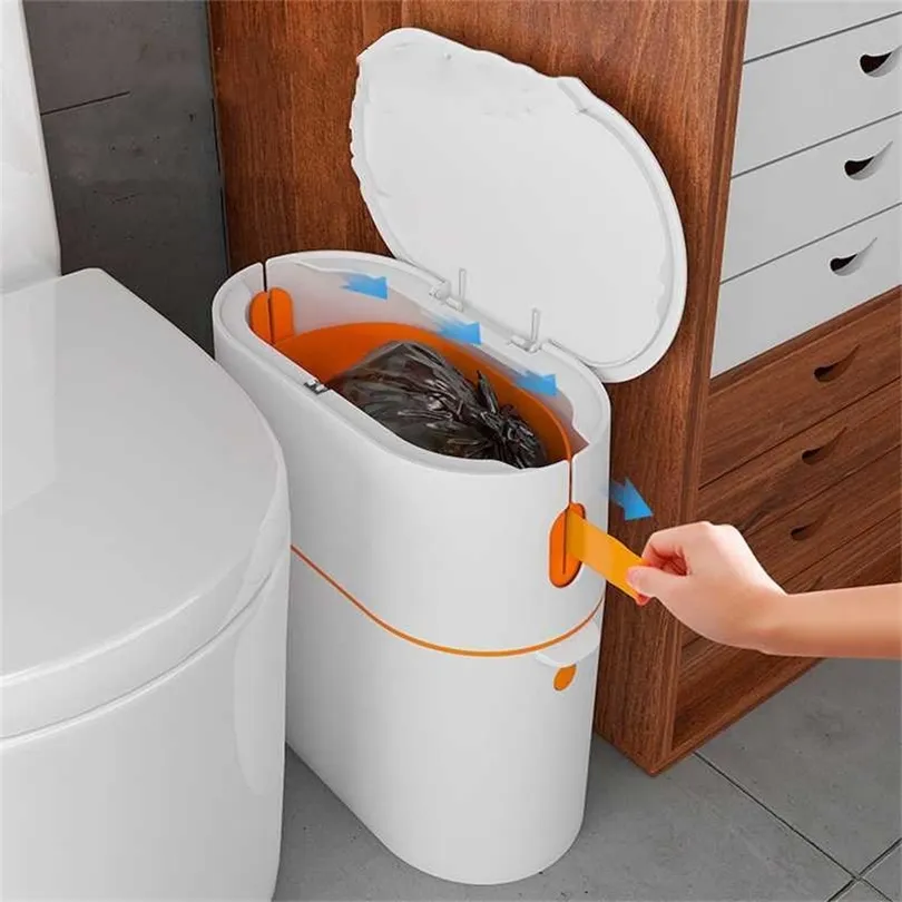 Kitchen Cabinet Trash Bin Automatic Waste Bin With Lid, Perfect For ...