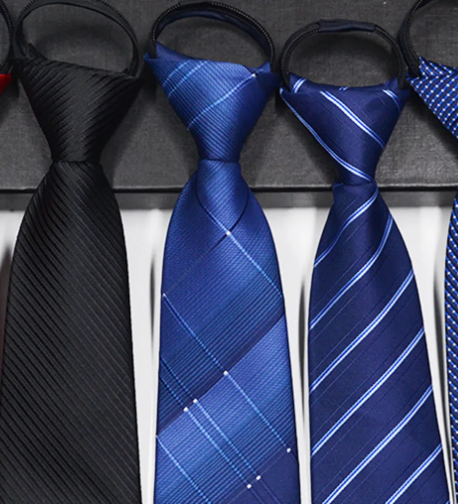 Slim & Stylish: 8cm Solid Color Zipper Ties - Fashionable Mens Ties for ...