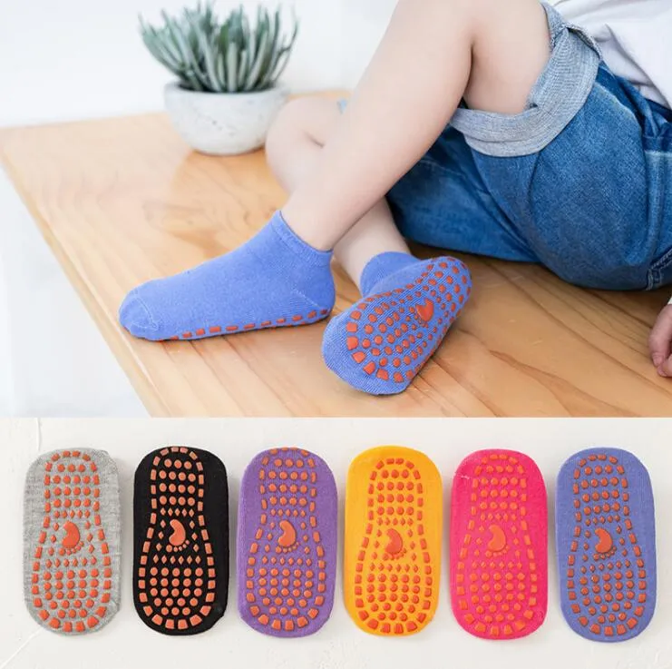 Kids Adults Anti Slip Trampoline Sock Breathable Short Socks Elasticity ...