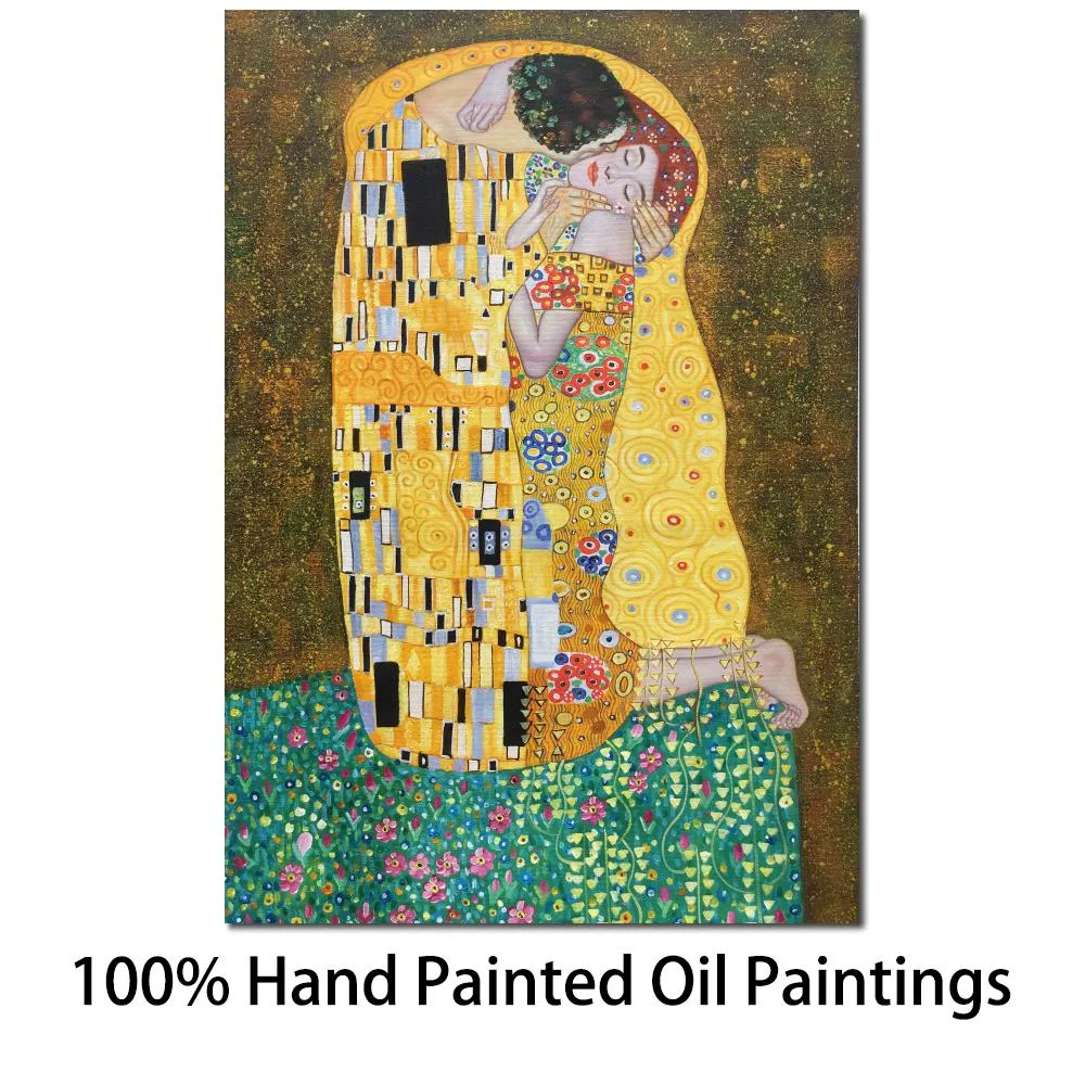Original Painting The Kiss Gustav Klimt Everything Is Art: Painting Of