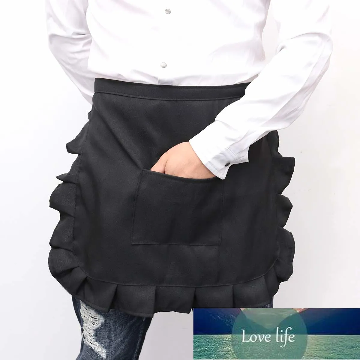 Charming Lace Kitchen Apron: Vintage Maid Costume Bib Apron with Pocket ...