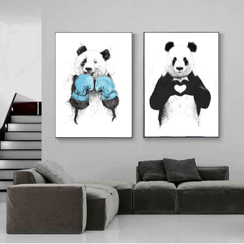 Panda Art On Wall