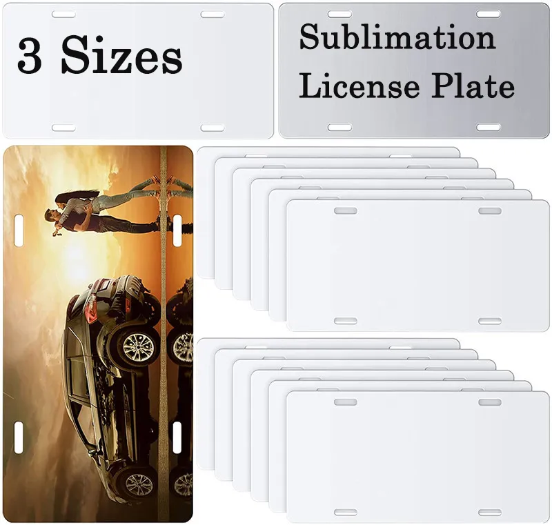 License Plate Sublimation Tag Board: Customizable Aluminum Car Sheet ...