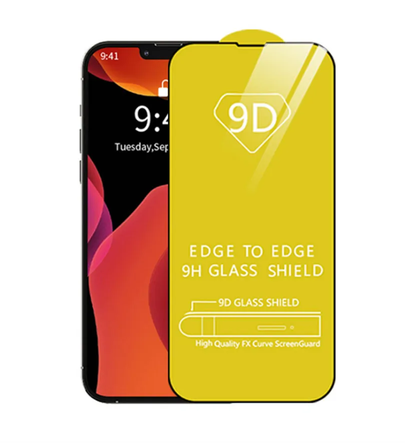 Full Cover 9D Tempered Glass 9d Screen Protector 13/12 Mini/11 Pro/XR ...