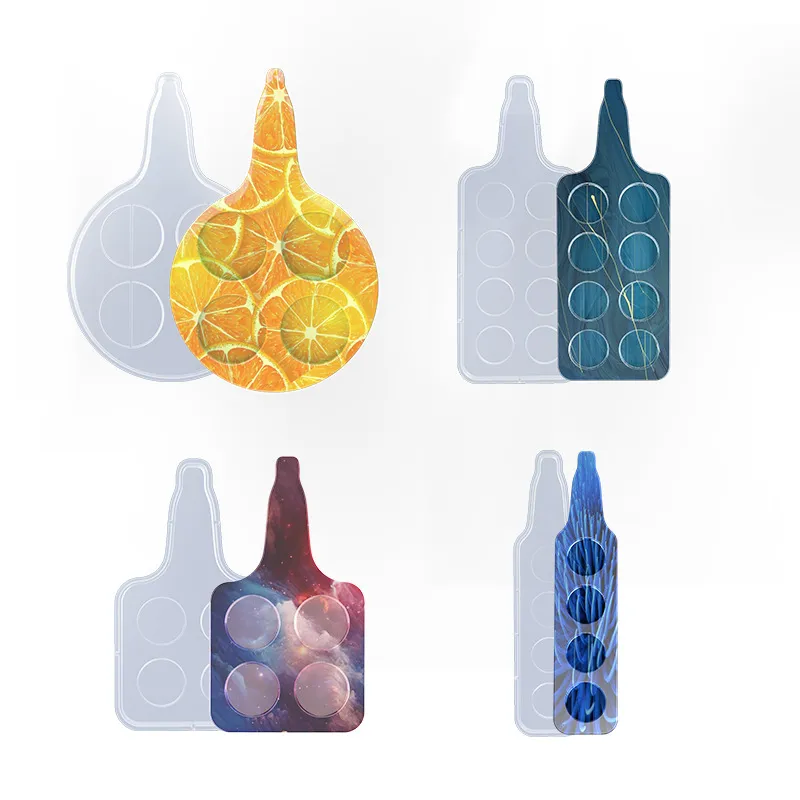 Silicone Resin Molds for Shot Glass Tray & Wine Glass Rack - DIY Epoxy ...