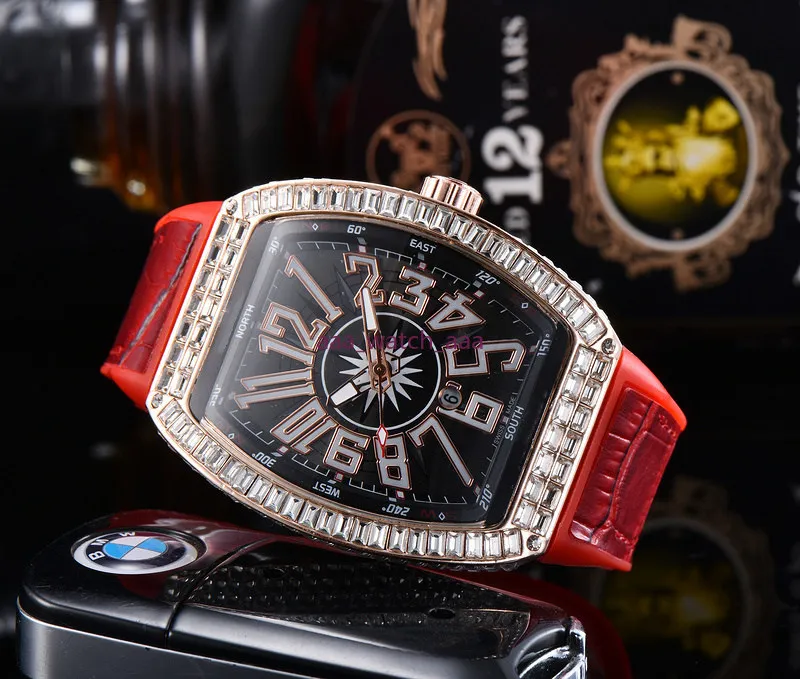 Men's Luxury Watch: Blue Dial Stainless Steel Quartz Wristwatch ...