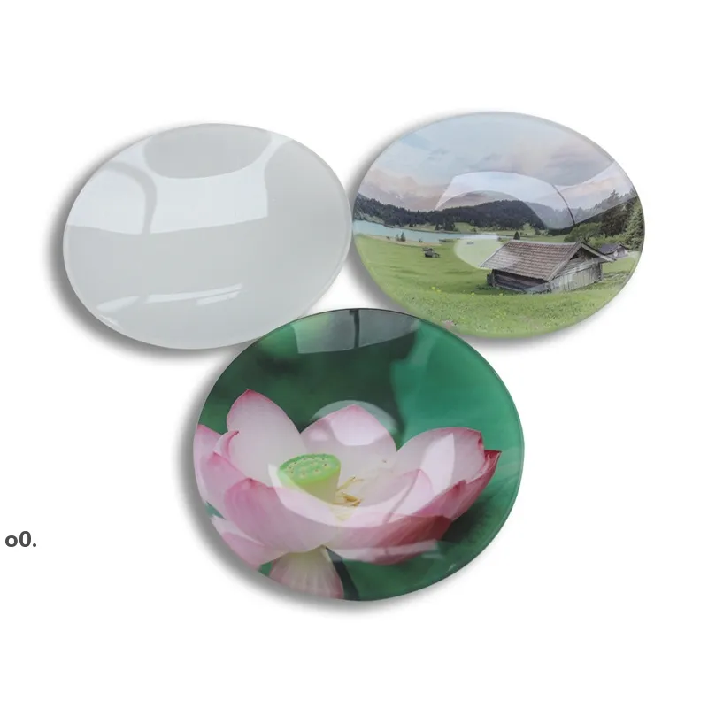 Sublimation Glass Dishes Plates Thermal Transfer Round Square Blank ...