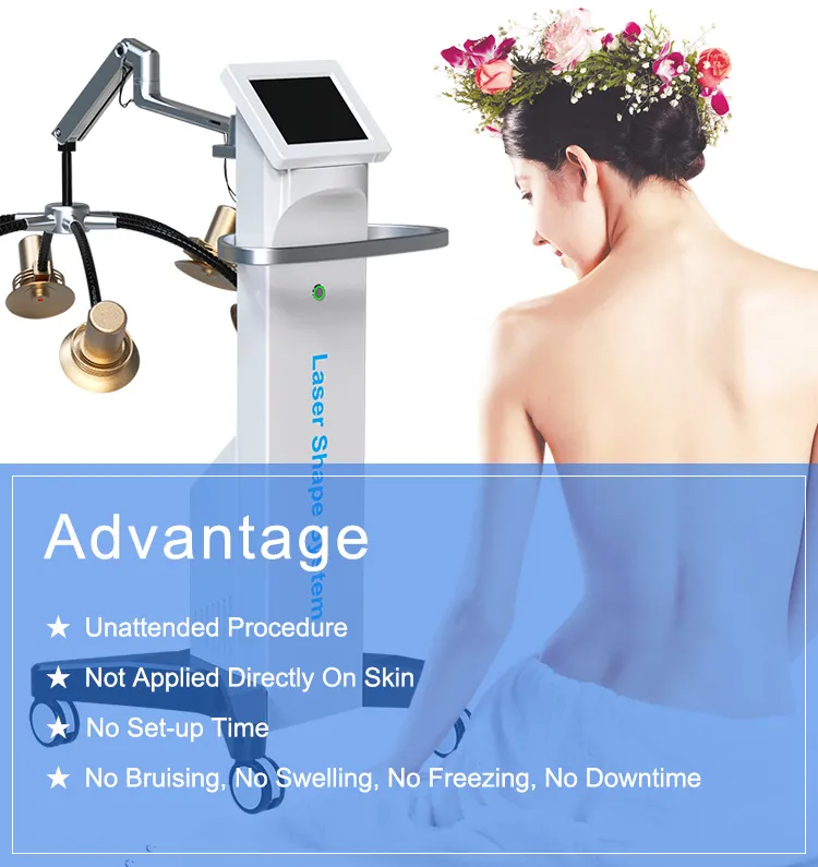 Non Invasive 6d Lipo Laser 532nm Lasers Green Red Light Fat Removal
