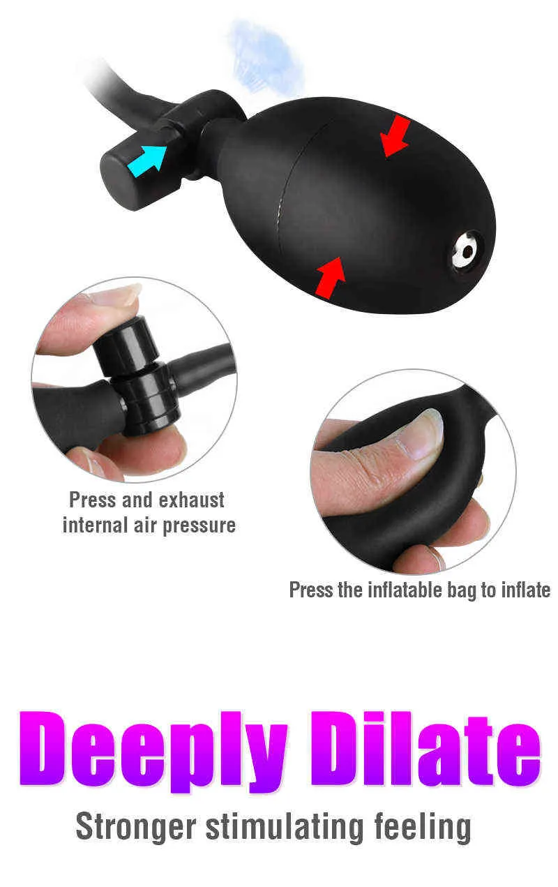 Inflatable Silicone Anal Masturbator with Remote Controlled Vibration ...