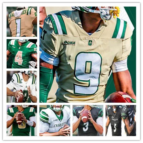 Custom Ncaa College CHARLOTTE CLT Football Jersey Chris Reynolds Calvin ...