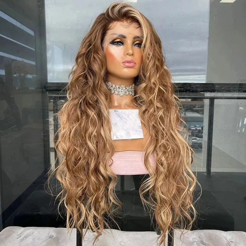 Deep Wave 360 Lace Frontal Human Hair Wig Medium Size Golden Blonde ...