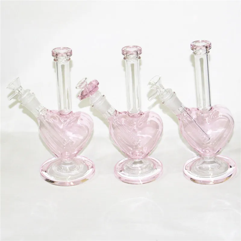 Dropshipping Heart Shaped Pink Glass Water Pipe With Bowl Ideal For ...