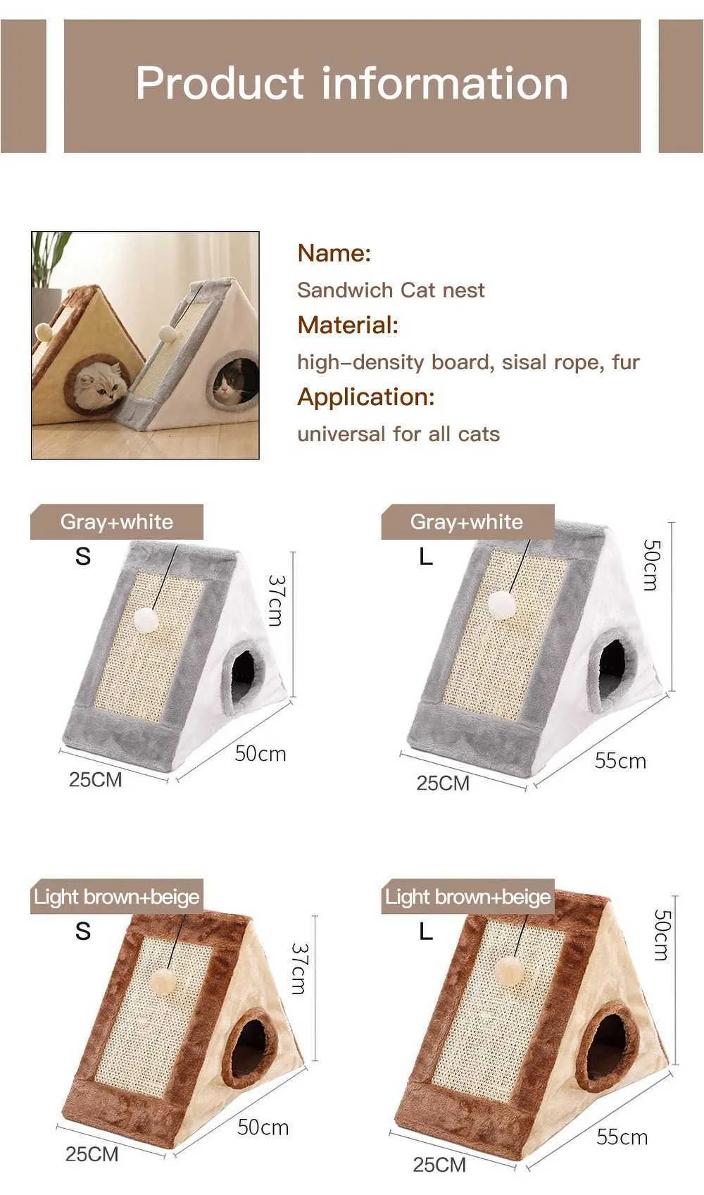 Triangle Cat Kidkraft A Frame Hideaway For Grinding Claws Sisal ...