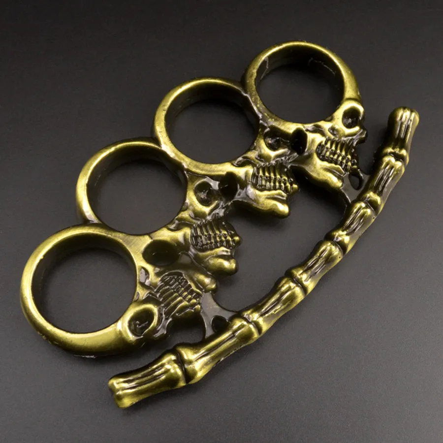 Four Finger Baigujing Hand Clasp Ring Tiger Metal Brace Fist Martial ...