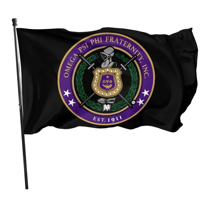 Omega Psi Phi 3x5ft Flags 100D Polyester Outdoor Banners Vivid Color ...