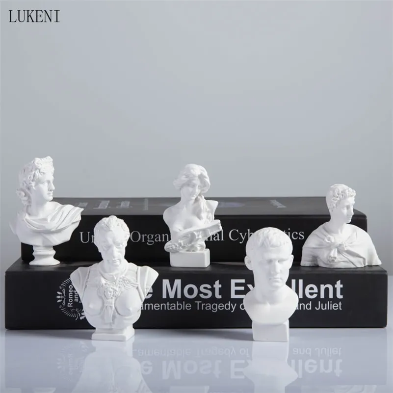 White David Head Portraits Greek Mythology Figurine Mini Plaster Bust ...