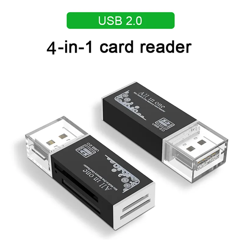 DHgate.com:4-in-1 USB 2.0 Card Reader Adapter for Micro SD TF M2 MMC MS ...