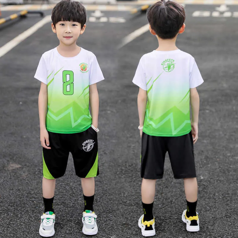 Boys Sports Clothing Set 7-12 Years Cotton Pullover Top and Shorts for ...