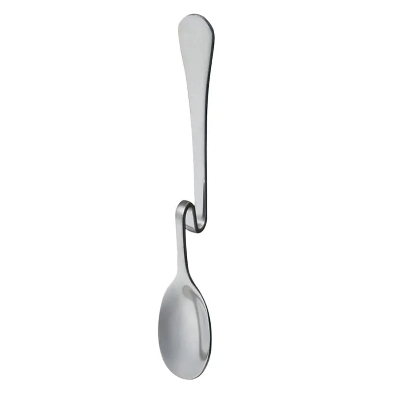 Spoons Creative Stainless Steel Hanging Cup Spoon Restaurant Curved ...