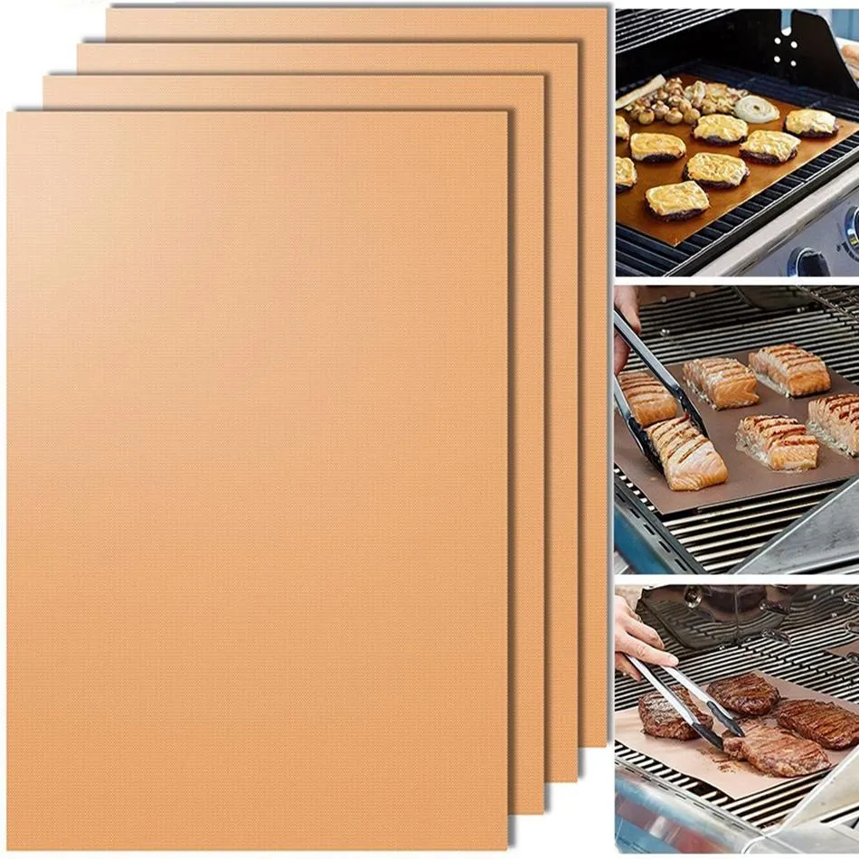 DHgate.com:Copper Grill Mat, Non-Stick BBQ Grilling Liner, Portable ...
