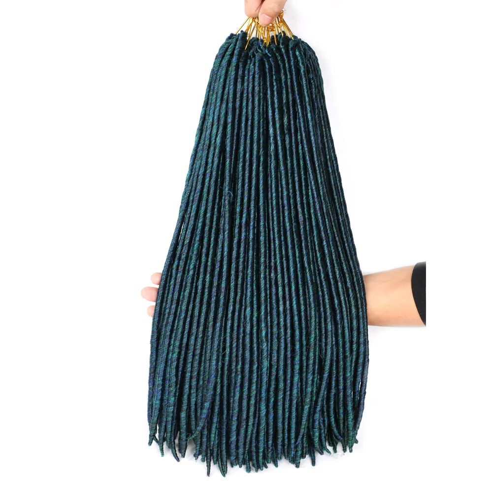Soft Dreadlocks 18-Inch Straight Extension Goddess Ombre Color Faux ...