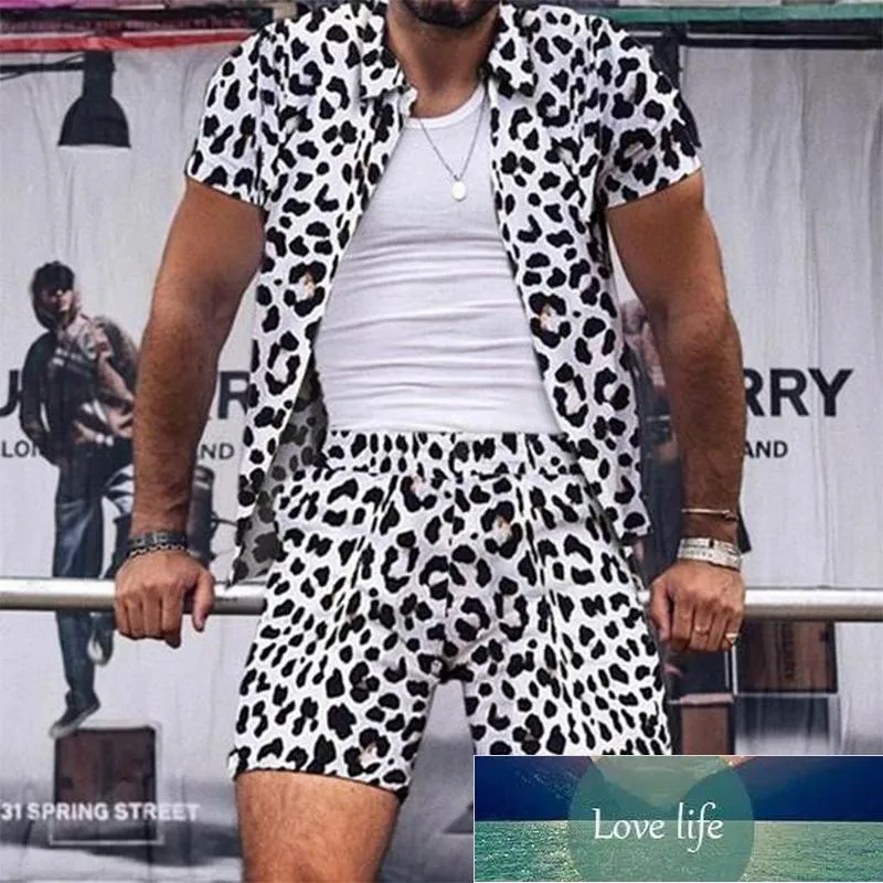 DHgate.com:Mens Leopard Print Tracksuits Two-Piece Casual Summer ...