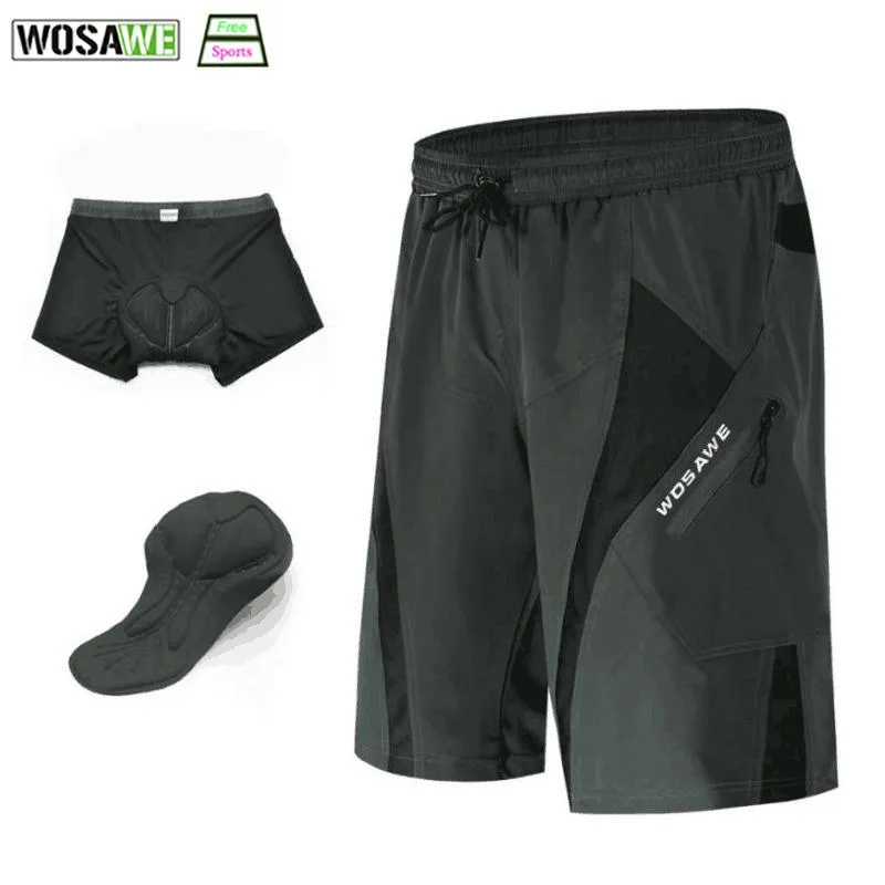 DHgate.com:Men's WOSAWE 3D Gel Padded MTB Cycling Shorts: Breathable Outdoor Sports Loose-Fit ...