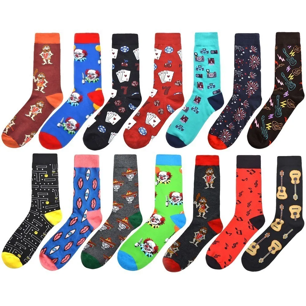 DHgate.com:2 Pairs of Mens Combed Cotton Cartoon Novelty Crew Socks ...
