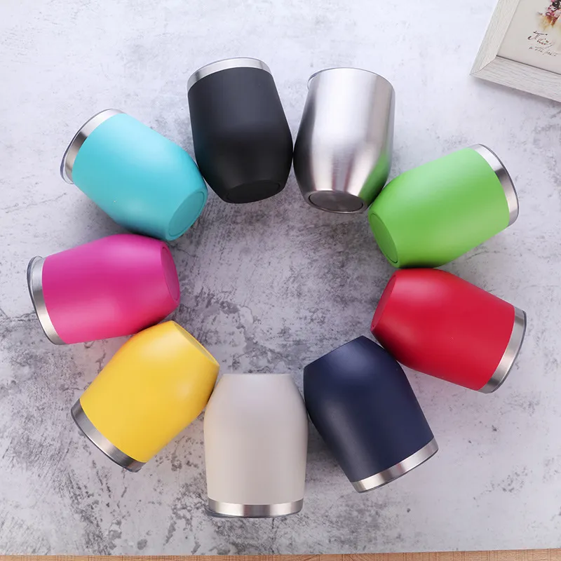 Insulated Glass Mugs: 12oz Powder Coated Tumbler, Double Layer Vacuum ...
