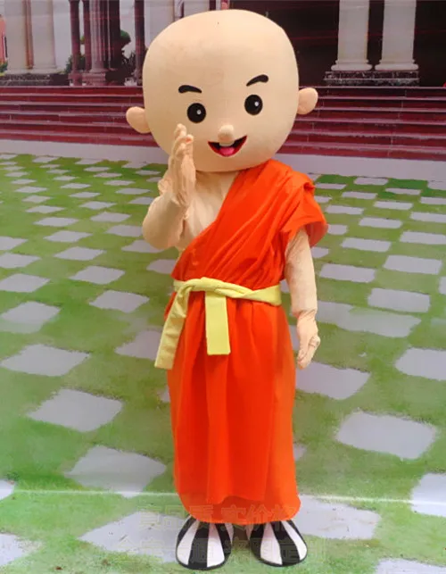 Childish Buddhist Monk Clifford Mascot Costume Cartoon Round Head ...