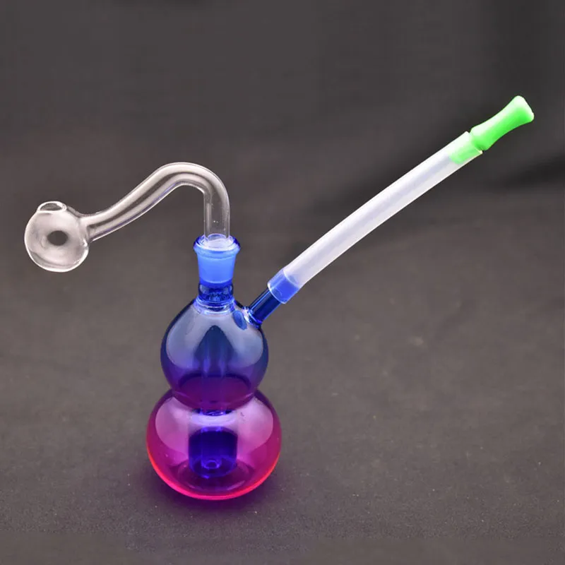 Mini Glass Beaker Bong | Rainbow Recycler Water Pipe | 10mm Female ...
