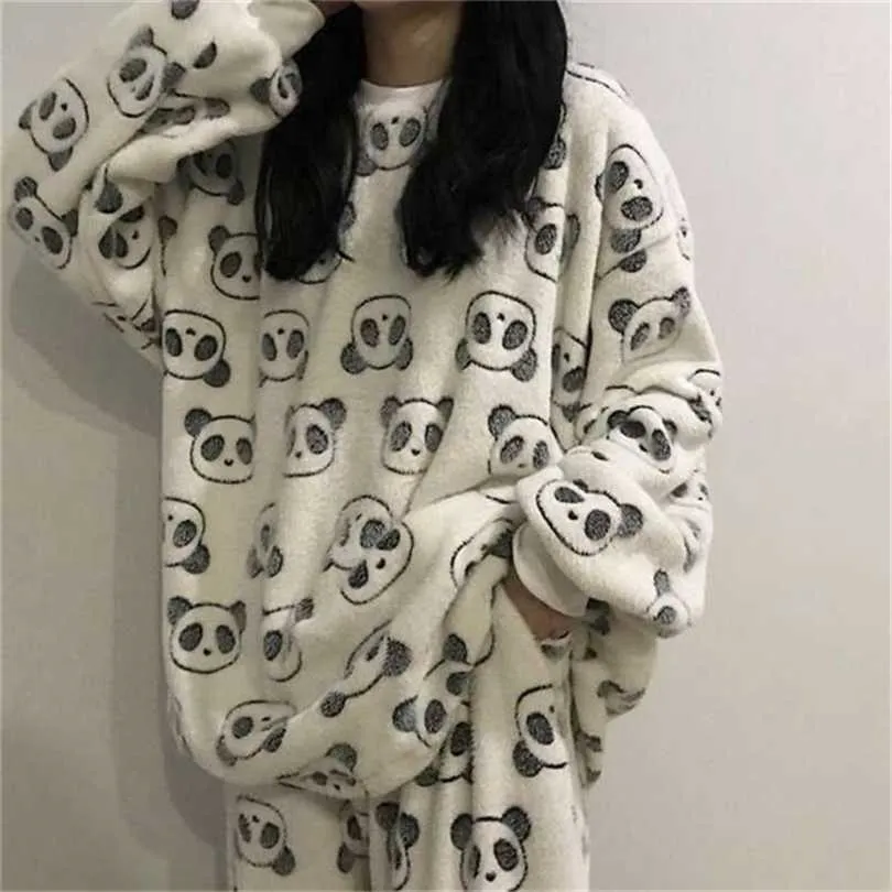 Warm & Cozy: Plush Flannel Pajama Sets for Winter! Cute Cartoon Prints ...