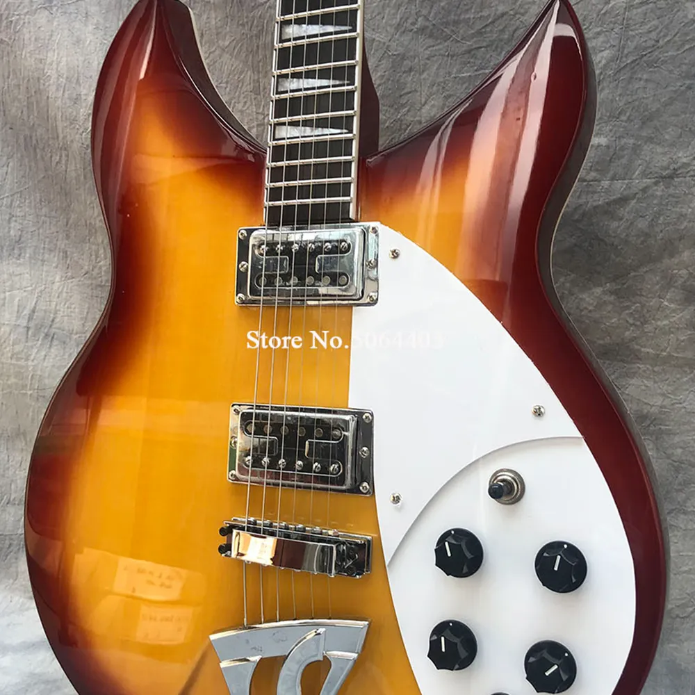 New Arrival 6 String Acoustic Electric Guitar,Red Paint Half Empty Core ...