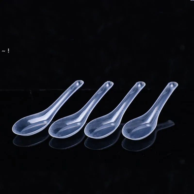 Transparent Plastic Spoons Kitchen Seasoning Scoop Restaurant Take Out ...
