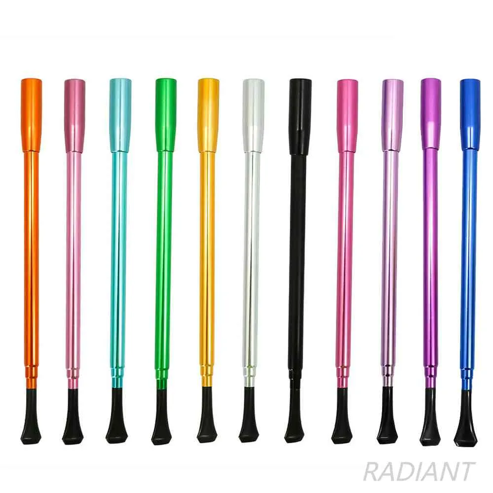 Pipe Bullet Metal Snuff Straw: Colorful Metal Sniffer Snorter Nasal ...