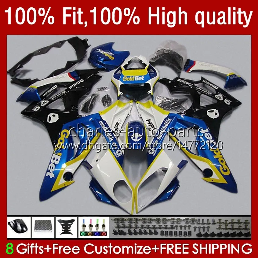 Premium Injection Mold Fairing Kit - Blue & White - Fits S1000RR 2015 ...