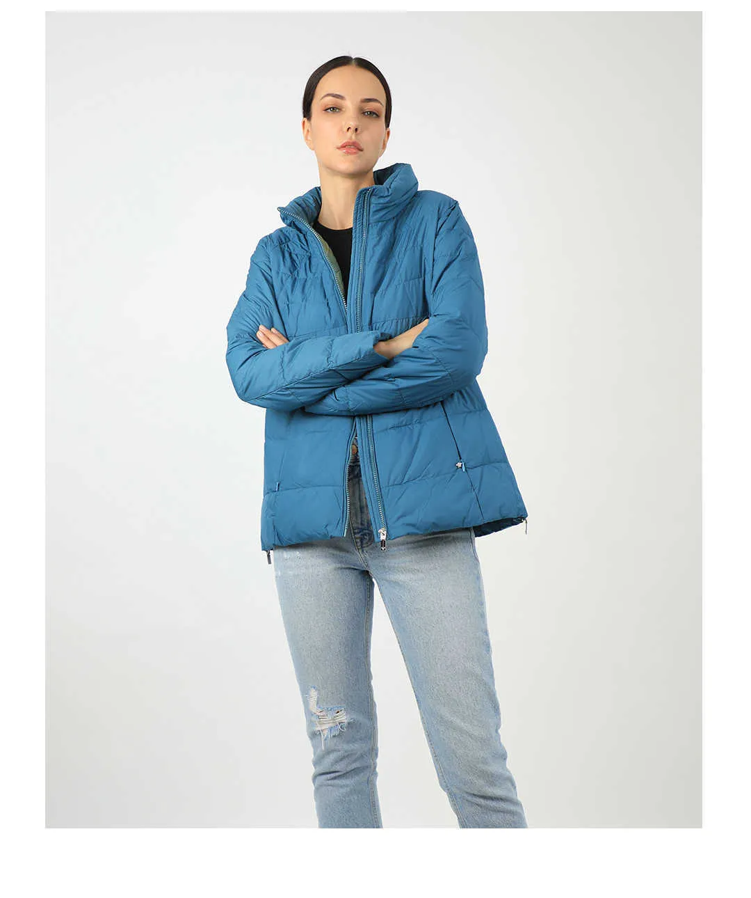 Krótkie Kobiety Down Kurtka Office Lady Pikowane Płaszcz Bawełniany ...