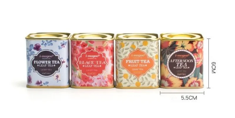 Vintage Tea Tins: Metal Tin Box With Lid, Portable Tea Storage Boxes ...
