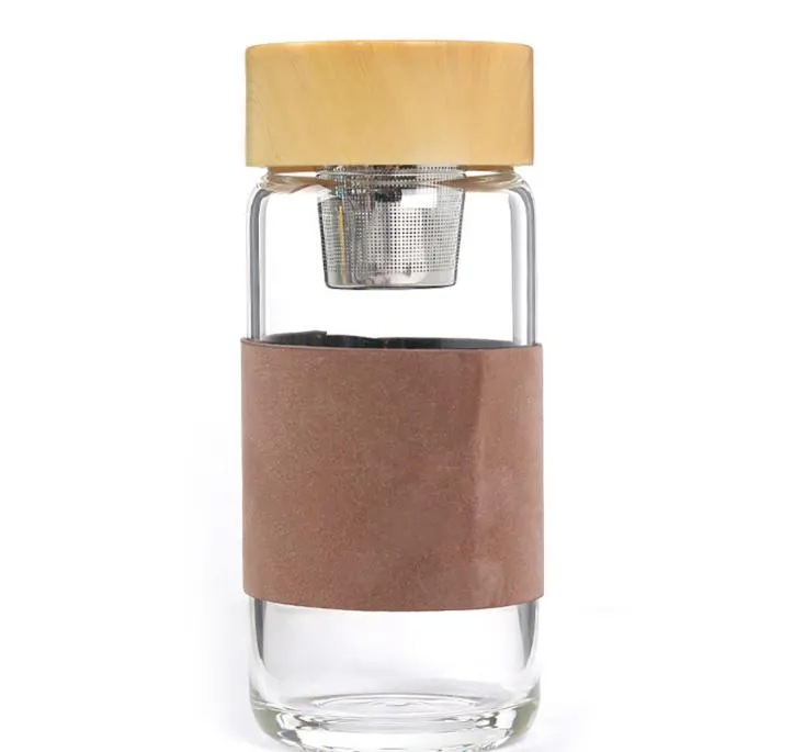 European Glass Tea Infuser Bottle - 400ml Heat Resistant Borosilicate ...